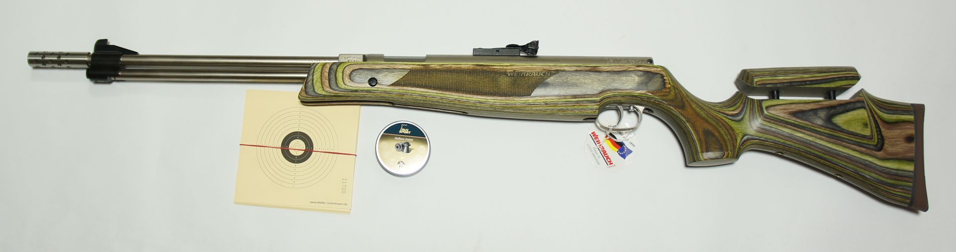 starkes, vernickeltes Luftgewehr HW 77 K mit Laufgewinde und ...